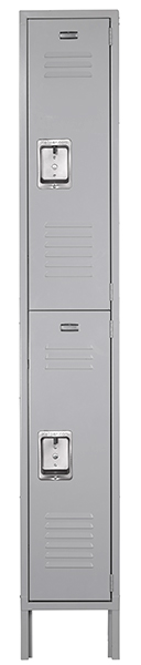 Front-View-2-Tier-Gray - Partition King | Partition King