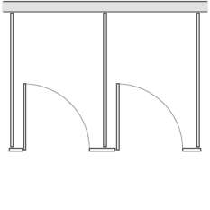 Free Standing - Bathroom Stalls Layout - Partition King
